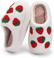 China Fun Designs Anti Slip Kids Indoor Slippers With Breathable Faux Fur Lining for sale