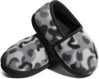 China Faux Fur Lining Boys Kids Indoor Slippers Camouflage Style With Printed Upper for sale