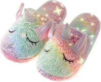 China Lovely Unicorns Styles Childrens Character Slippers With Glow In The Dark for sale