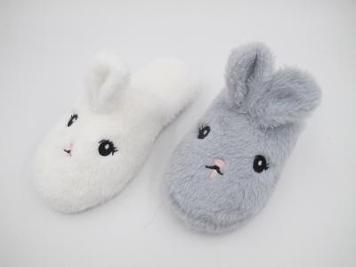 China OEM Designs Winter Womens House Slippers Animal Style With 3D Trims for sale