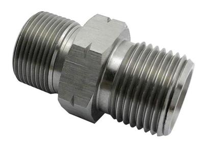 China Non Standard 316 Stainless Steel Hex Pipe Nipple 1/8 BSPP BSPT NPT Thread for sale