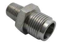 China SS 304 Custom Npt Male Hex Nipple , BSPP Custom 1 2 Npt Stainless Steel Nipple for sale