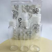 China Cosmetic Personal Care Packaging PET Plastic Travel Set with Refillable Empty Bottles for sale