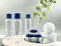 China Customized Colors Refillable PET Bottles and Cream Jars for Travel Size Personal Care for sale
