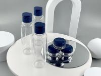 China Customized Colors Refillable PET Bottles and Cream Jars for Travel Size Personal Care for sale