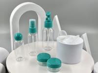 China 30ml 50ml 80ml PET Plastic Bottle with Pump Sprayer or Screw Cap and 10ml Cream Jar for sale
