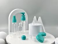 China 30ml 50ml 80ml PET Plastic Bottle with Pump Sprayer or Screw Cap and 10ml Cream Jar for sale