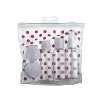 China 7pcs PET Bottle PP Cap PS Jar PUMP SPRAYER Travel Kits for Airline Metamorphosing for sale