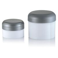 China Collar Material PP 30ml 50ml Cosmetic Container Plastic Cream Jar with Lids for sale
