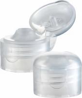 China 24mm Round Transparent Cylindrical Plastic Flip Cap for Bottle Custom Order Accepted for sale