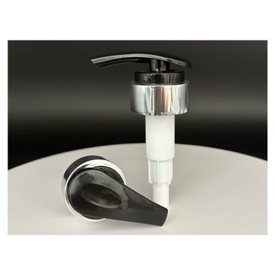 China Fast Delivery Non Spill Black Silver Lotion Pump for Luxury Cosmetic Packaging Body Cream for sale