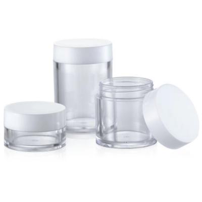 China Customizable Eco-friendly Plastic Cream Jar for Cosmetic Packaging in Multiple Sizes for sale