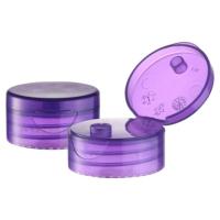 China 33mm Transparent Cylindrical Double Wall Plastic Flip Cap for Recyclable Direct Bottle for sale