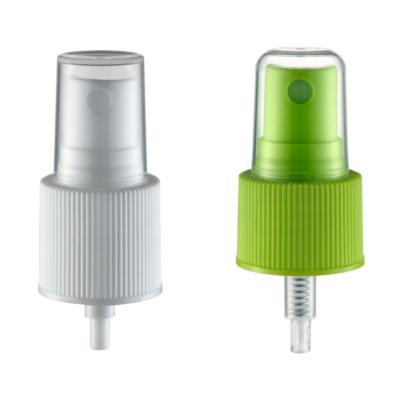 China Smooth Ribber Aluminium Closure PP Plastic Fine Mist Sprayer Pump for Various Bottles for sale