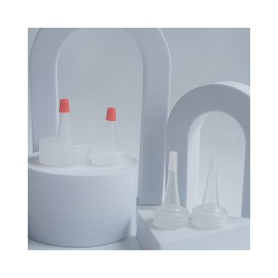China Customized Color 22mm 24mm 28mm Long Nozzle Spout Cap Plastic Twist Cap Top Twisted Cap for sale
