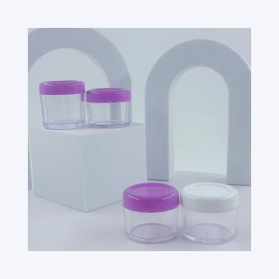 China Base Material Plastic Cream Jar for Cosmetic Customized Colors 5ml 10ml 15ml 20ml for sale