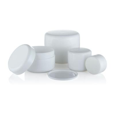 China SKIN CARE Refillable White PP Cream Jar 20g 50g 100g 250g with Lid Plastic Type for sale