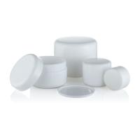 China Customized Logo Cosmetic Packaging 20ml PP Cream Jar with Sky Blue Lid Sample Provided Freely for sale