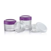 China 5g 10g 15g 20g Volume Colorful Lids Cosmetic Cream Jar with Design and PS Cap Material for sale