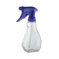 China Garden 350ml Plum Square Plastic PE Bottle with 28/410 Hand Sanitizer Lotion Pump for sale
