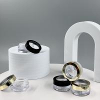 China PS Material Structure 5ml Cosmetic Packaging Clear Amber Black Plastic Cream Jar with Lid for sale