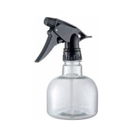 China Garden 350ml Plum Square Plastic PE Bottle with 28/410 Hand Sanitizer Lotion Pump for sale