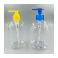 China 400ml PET Clear Pump Bottle for Liquid Soap Hand Sanitizer Empty Shampoo Shower Gel for sale