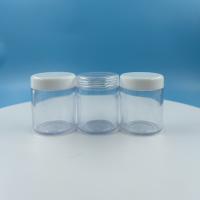 China 30g Transparent Cream Jar with Black Lid Volume 20ml 30ml 50ml Durable PS Plastic Jar for sale
