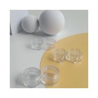 China PS Base Material 4ml Mini Cream Jar with Lid Portable Plastic Clear Jar Flower Shape for sale