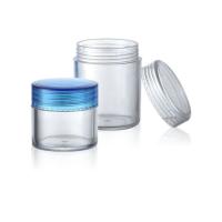 China 30ml 50ml 100ml 200ml Plastic Empty Jar Transparent Cream Jar with Collar Material PS for sale