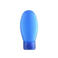 China PE Base Material Colorful Hand Cream Bottle 90ml PE Bottle with 22/410 Flip Top Cap Squeezable Bottle for sale
