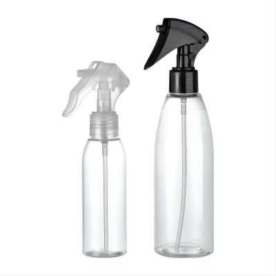 China Design Plastic Bullet Shape 120ml 250ml PET Bottles with Trigger Sprayers and Lotion Pumps for sale