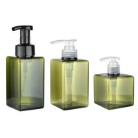 China Personal Care PETG Square Bottle with Lotion Pump 250ml 450ml 500ml Capacity for sale