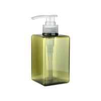 China Personal Care PETG Square Bottle with Lotion Pump 250ml 450ml 500ml Capacity for sale