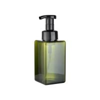 China Custom Color 250ml PETG Bottle Green Pump Bottle for Shampoo and Lotion for sale