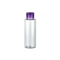 China Transparent PETG Collar 100ml Clear Plastic Bottle with Custom Color and Cap for sale