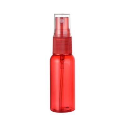 China OEM/ODM Packaging 30ml Red Empty Bottle with 18/410 Sprayer and Custom Color Option for sale