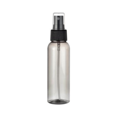 China Fast Delivery 100ml Grey PET Plastic Bottle with Pump Sprayer and Refillable Design for sale