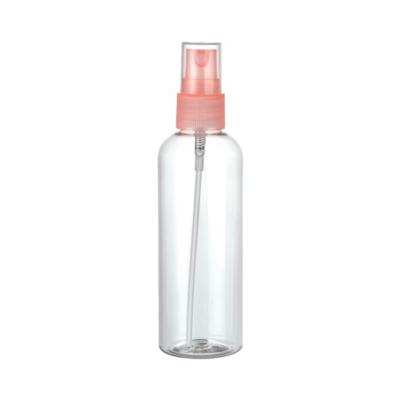 China 100ml Capacity Transparent Sprayer Bottle for Cosmetic Portable PET Plastic Bottle for sale