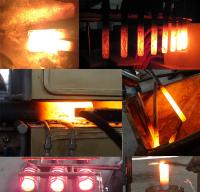China 160KW Low Frequency Induction Heat Treating Equipment For Square Billet Hot Forging for sale