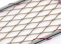 China Flexible Diamond 7 × 7 Stainless Steel Ferrule Rope Mesh Fence For Safety Net for sale