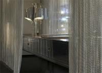 China Custom 1.2mm Metal Coil Curtain Hotel Decoration Wire Mesh White Color for sale