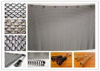 China Custom 1.2mm Metal Coil Curtain Hotel Decoration Wire Mesh White Color for sale