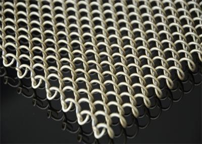 China Custom 1.2mm Metal Coil Curtain Hotel Decoration Wire Mesh White Color for sale