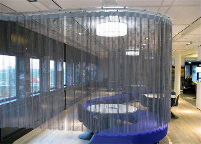 China Sliding Architectural Cascade Metal Coil Drapery Space Partition Separator for sale