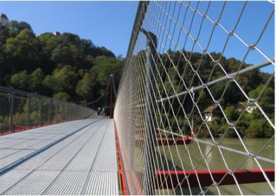 China Diamond 1x19 25x25mm Stainless Steel Knotted Rope Mesh Strongest Type Tend for sale
