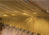 China Customized Chain Link Curtain Insect Metal Fly Screen Curtains Gold 90x210cm for sale