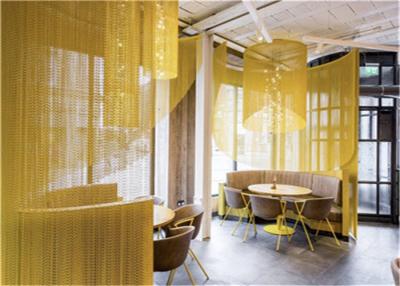 China Customized Chain Link Curtain Insect Metal Fly Screen Curtains Gold 90x210cm for sale