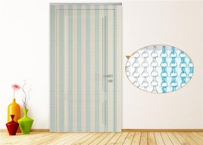 China Diy Metal Drapery Aluminium Chain Door Fly Screen Curtain 90*210cm Anodized for sale