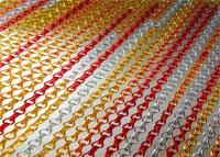 China Double Hook Aluminum Chain Link Fly Curtain 90*210cm In Gunmetal Color for sale